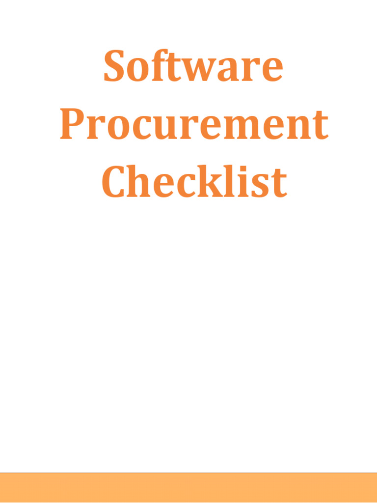 Alinity Procurement Checklist | Download Free PDF | Software | Databases