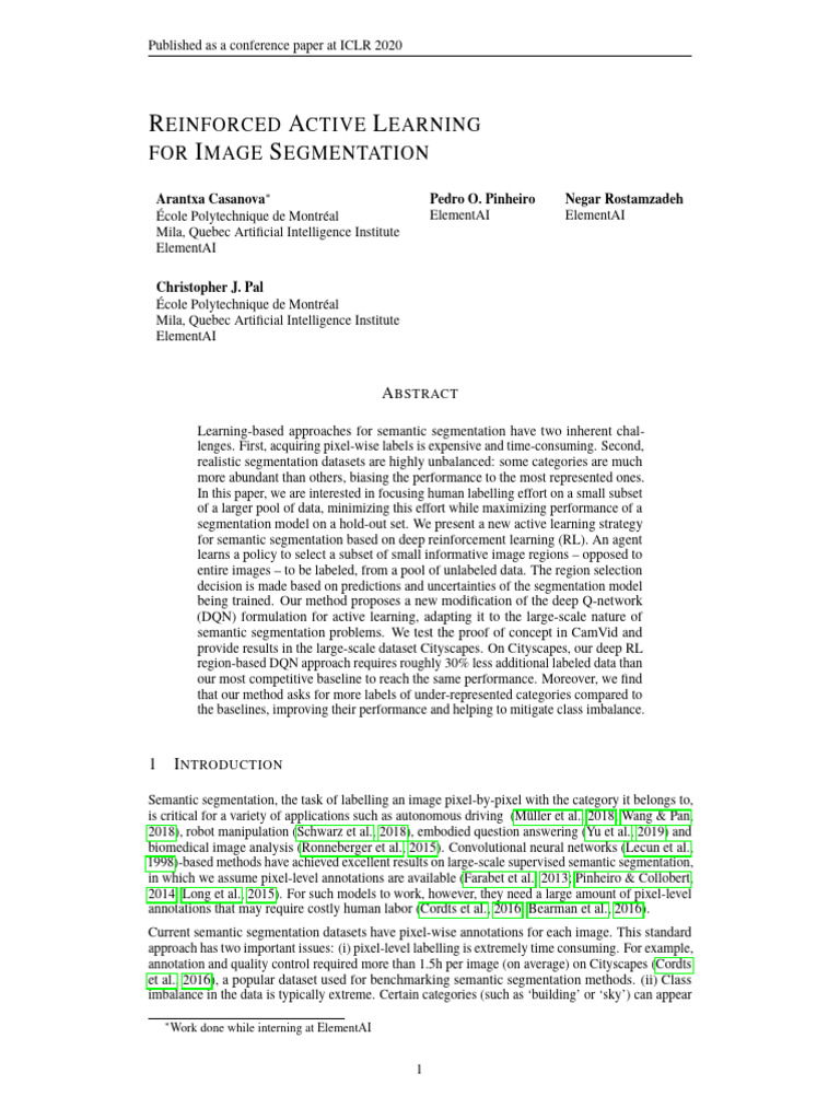 Reinforced Active Learning Pdf Image Segmentation Applied Mathematics 