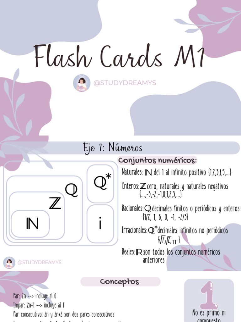 Flash Cards M1 | PDF | Rotación | Conceptos matemáticos