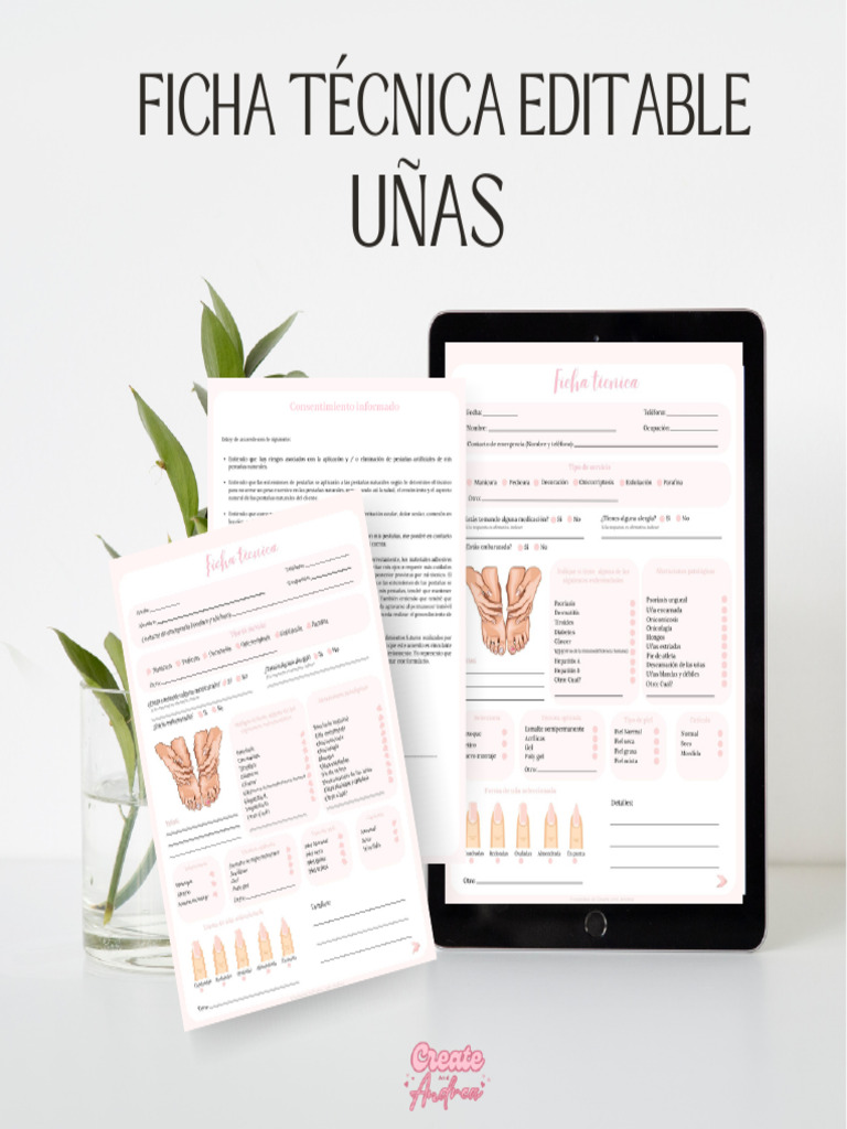 Ficha técnica editable en canva | PDF