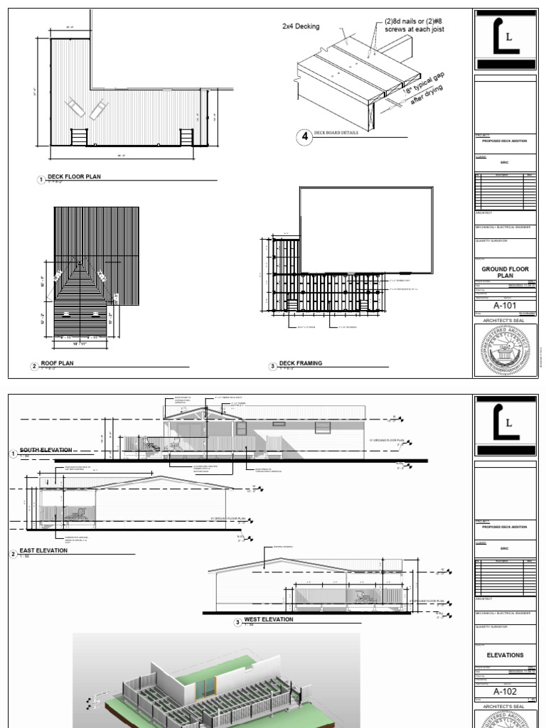 2 Tuscany RD Updated Deck Plans | PDF | Civil Engineering | Structural ...