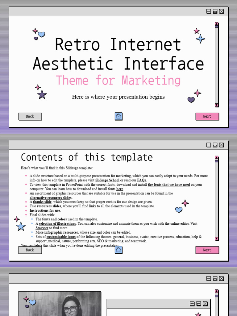 Retro Internet Aesthetic Interface Theme For Marketing XL by Slidesgo ...