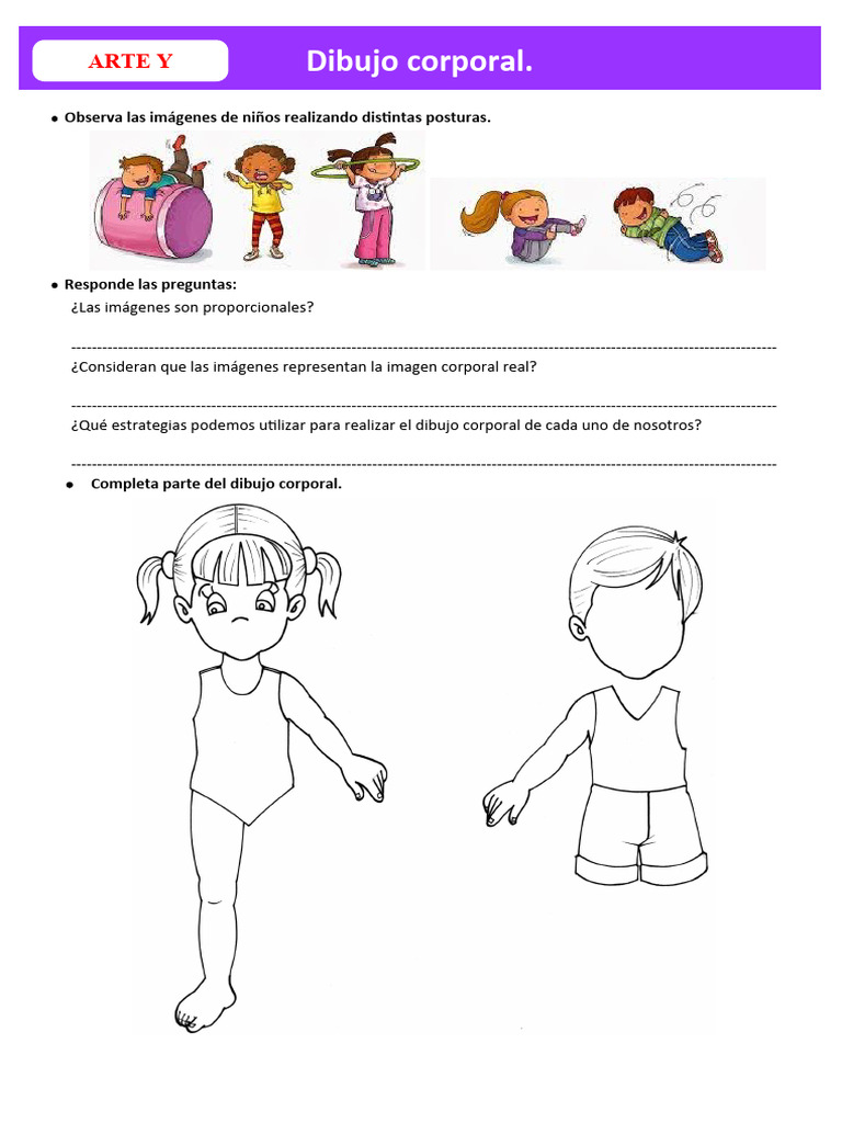 D5 A2 FICHA ARTE Dibujo Corporal | PDF