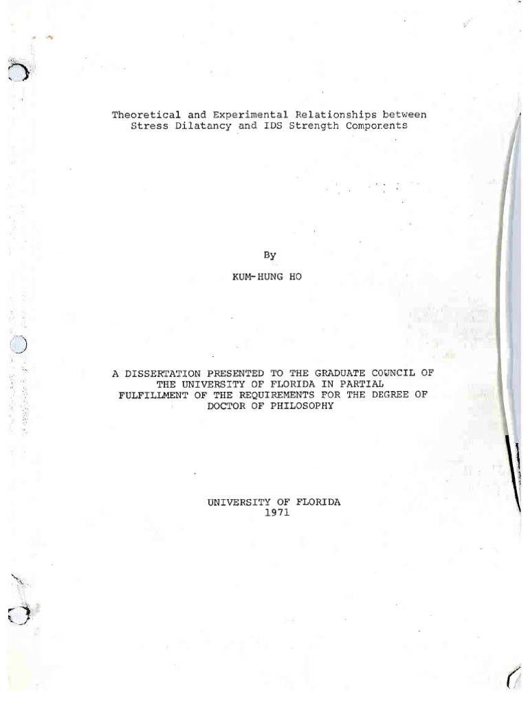 Kum-Hung Ho Dissertation 1971 | PDF