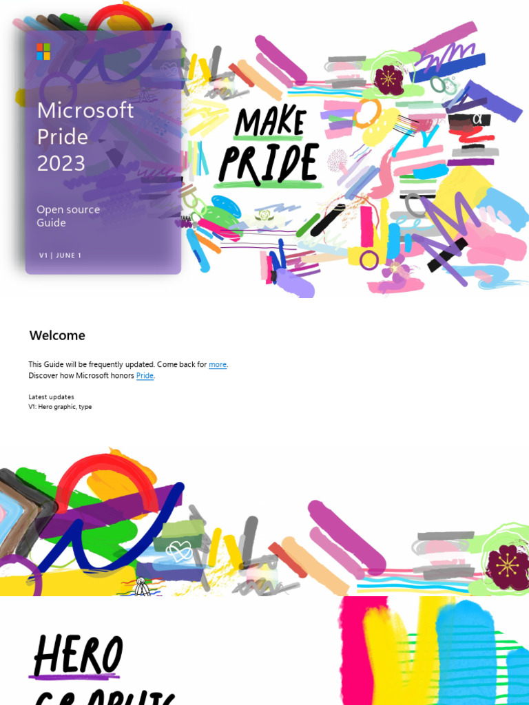 Microsoft Pride 2023 Toolkit Guide Pdf Typefaces Writing