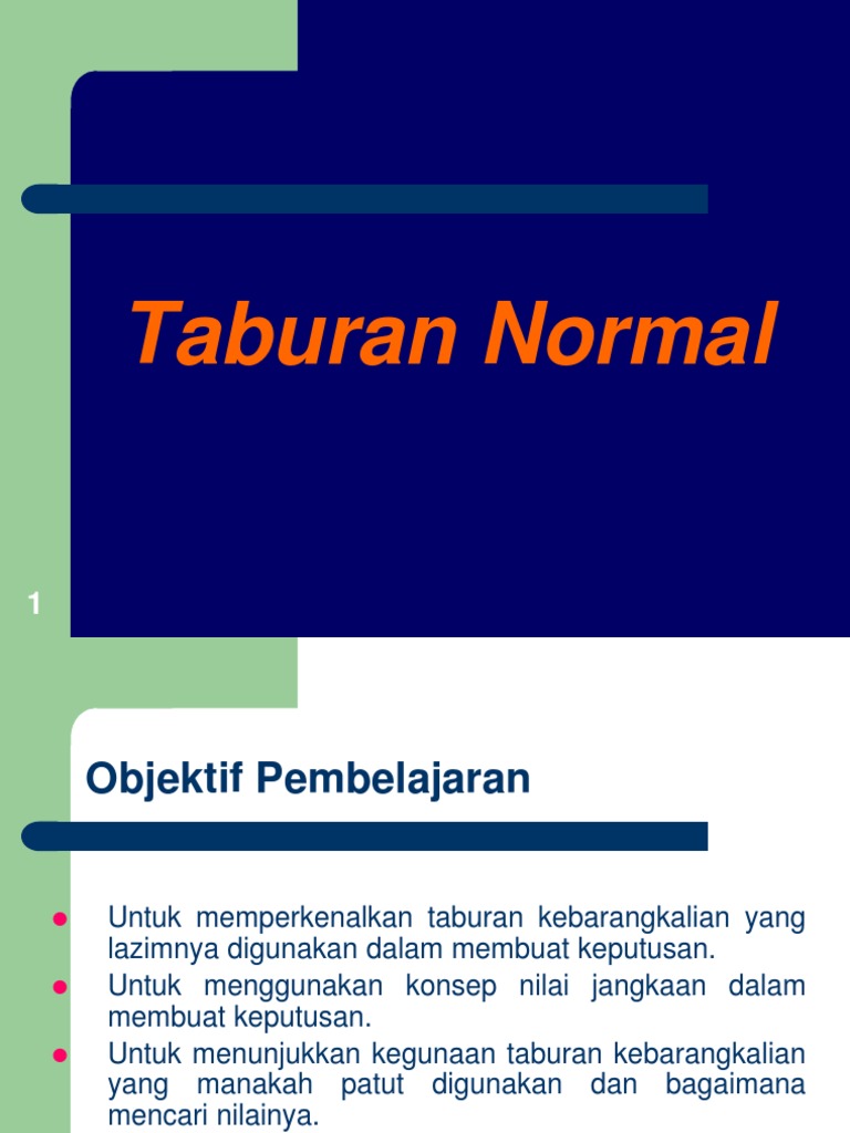 Taburan Normal | PDF