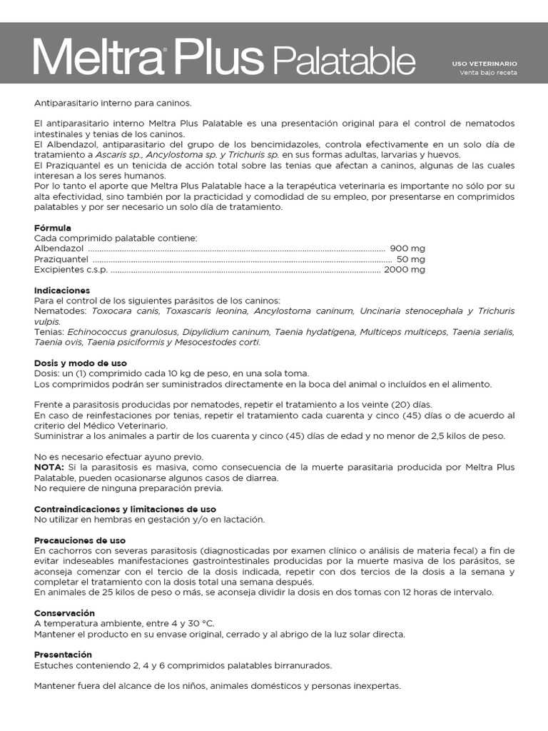 Meltra Plus Palatable 883 05D | PDF | Especialidades Medicas