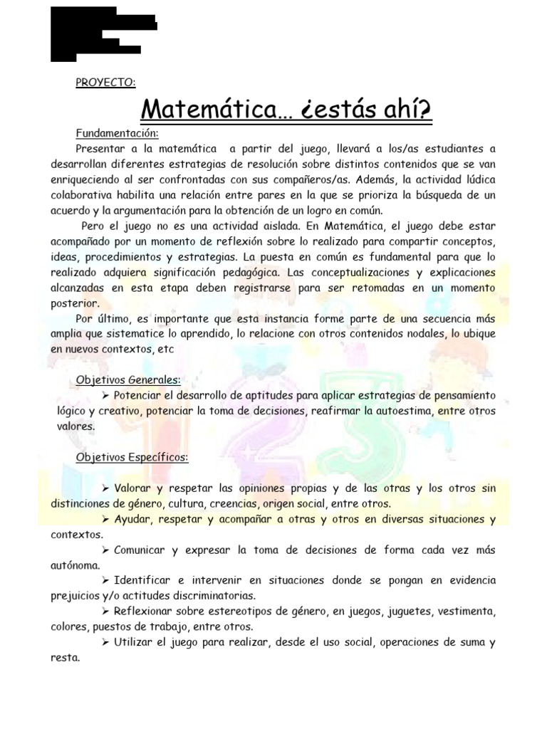 PROYECTO MATEMATICA 2024 | PDF | Rectángulo | Geometría
