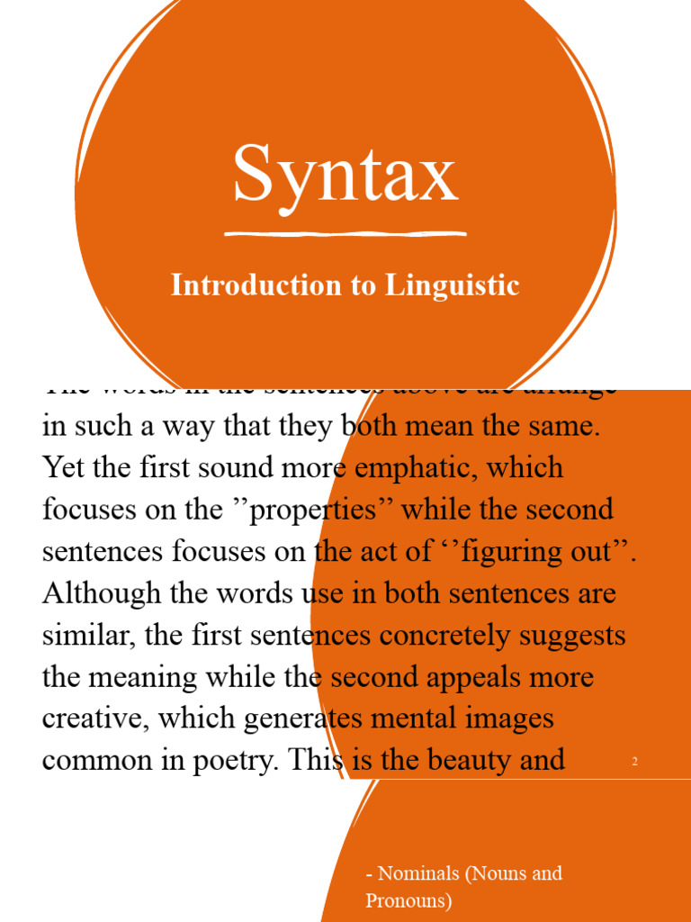 Syntax Report | PDF | Verb | Adverb