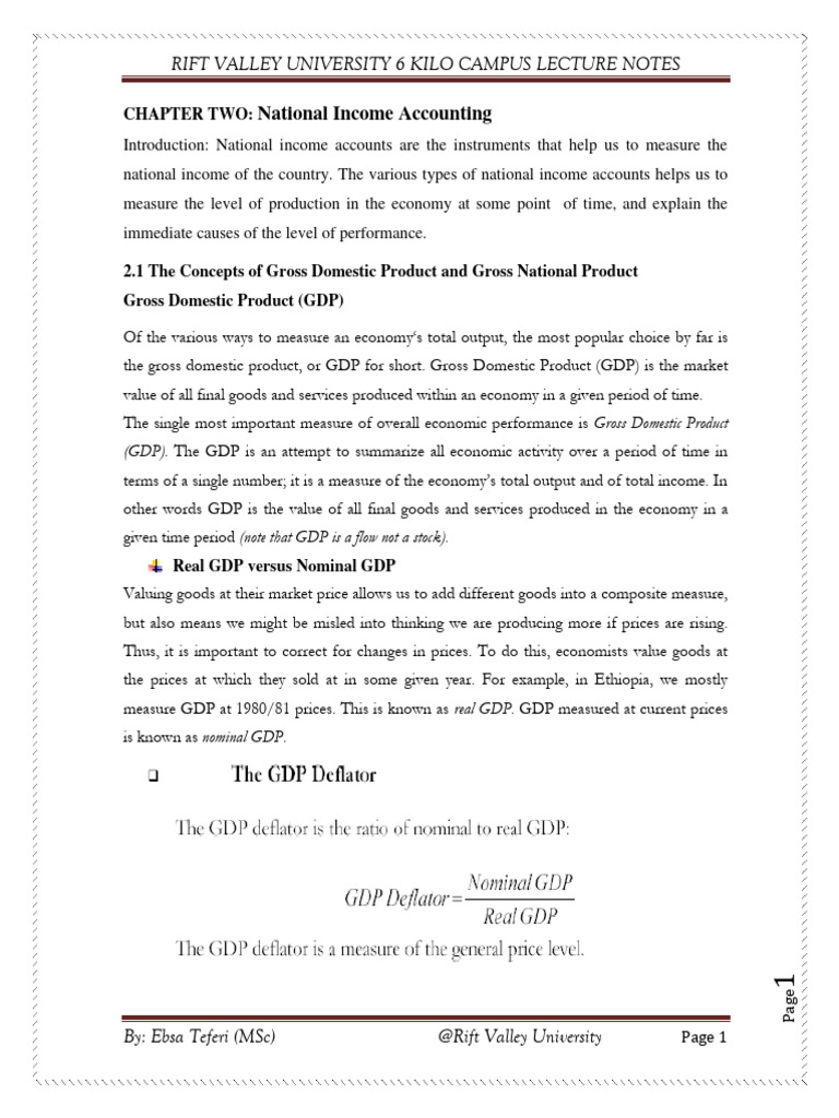 Macroeconomics Chapter - 2 (Two) pdf6k | PDF | Business Cycle | Recession