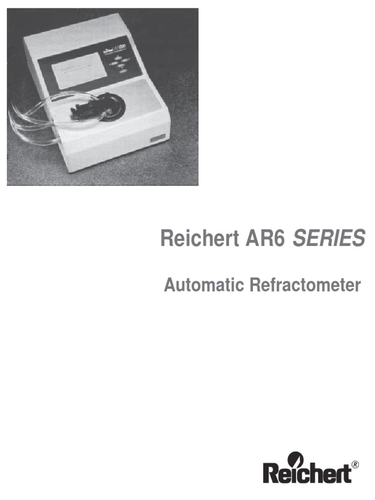 Manual Reichert | PDF | Calibration | Metrology