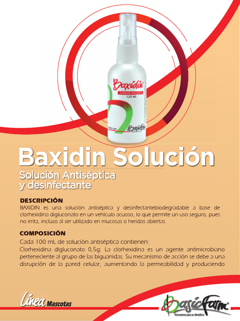 Uso y Composición de Baxidin Antiséptico | PDF | Herida | Piel