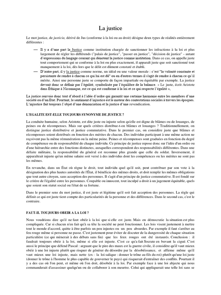 Comprendre la justice et ses enjeux | PDF | Justice | Crime et violence