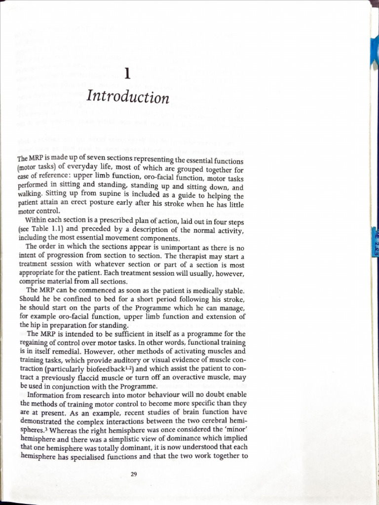 MRP Introduction and Chapter 1 Upper Limb Function | PDF