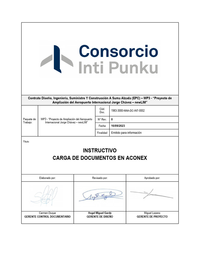 1893-3000-NNA-DC-INT-0002 Rev. 0 Carga Aconex | PDF | Archivo de computadora | Gestión de registros