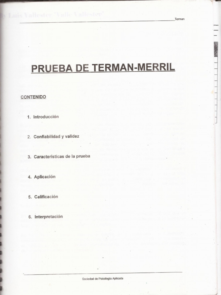 Manual de la Prueba de terman-merril (1) | PDF