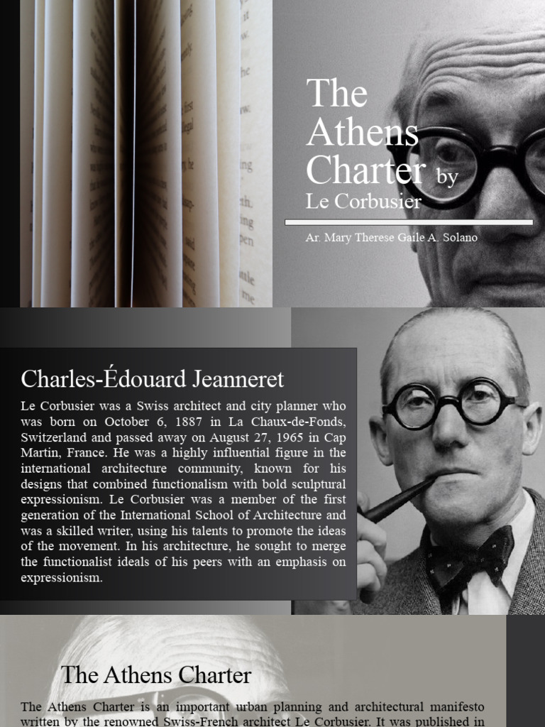 The Athens Charter by Le Corbusier | PDF | Urban Planning | Urbanization