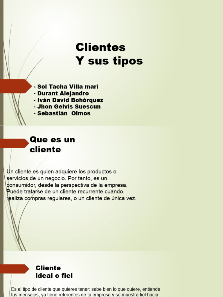 Tipos de Clientes 2 | Descargar gratis PDF | Cliente | Business