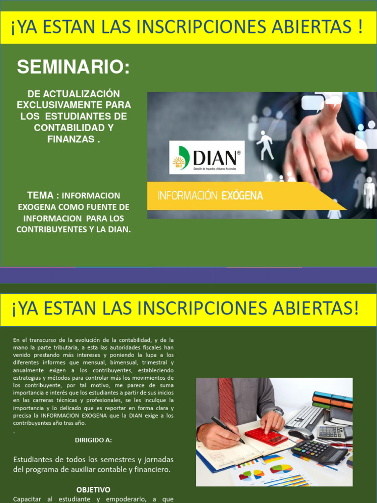INSCRPCIONES ABIERTAS SEMINARIO CYF 2024 | PDF | Contabilidad | Contador