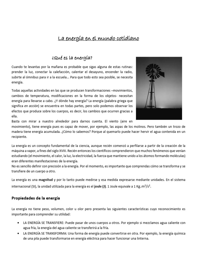 Apunte Energía | PDF | Energía renovable | Calor