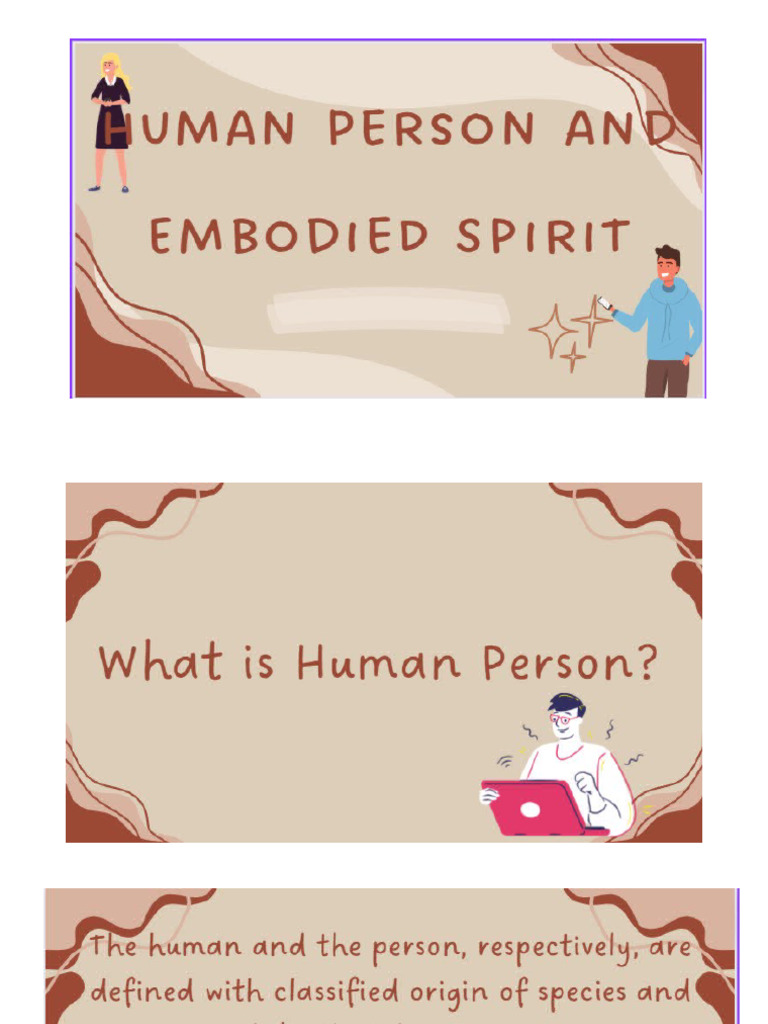 Human Person and The Embodied Spirit | PDF