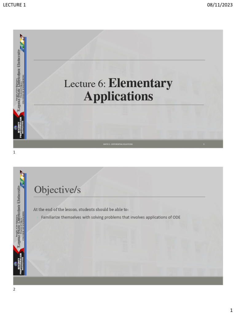 Lecture-6-Elementary-Applications-EE | PDF | Thermometer | Temperature