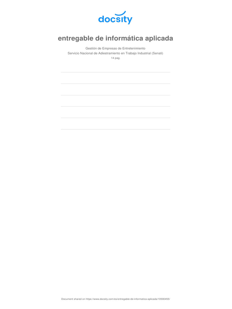 Docsity Entregable de Informatica Aplicada | PDF | Hoja de cálculo | Informática