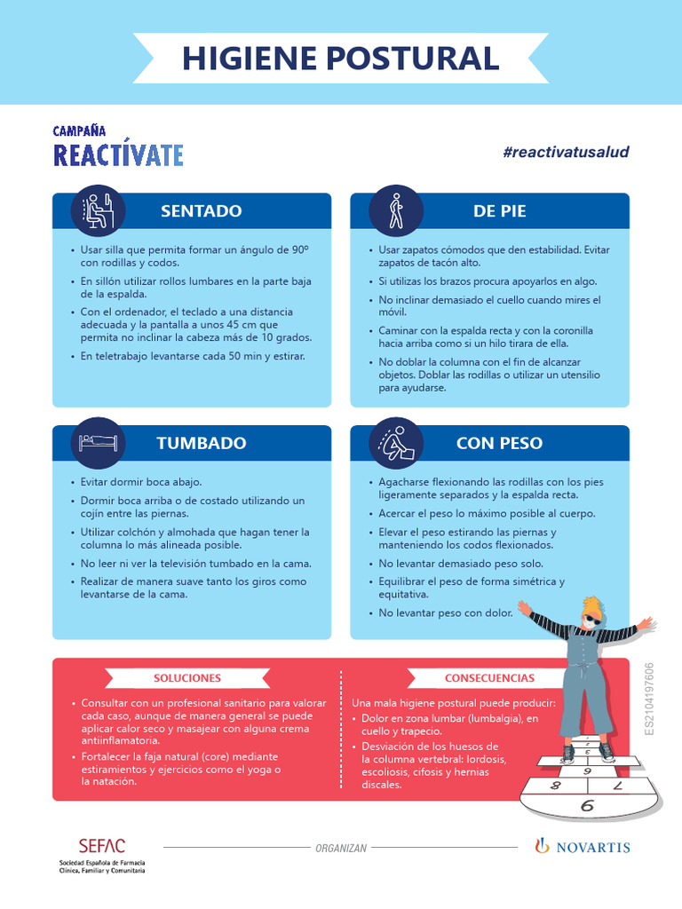 INFOGRAFIA_HIGIENE_POSTURAL | PDF | Dolor lumbar | Sistema ...