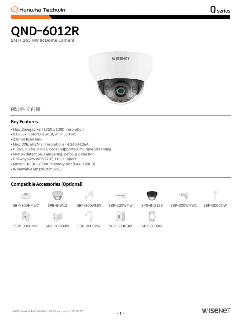 DataSheet QND-6012R EN | PDF | Camera Lens | Zoom Lens