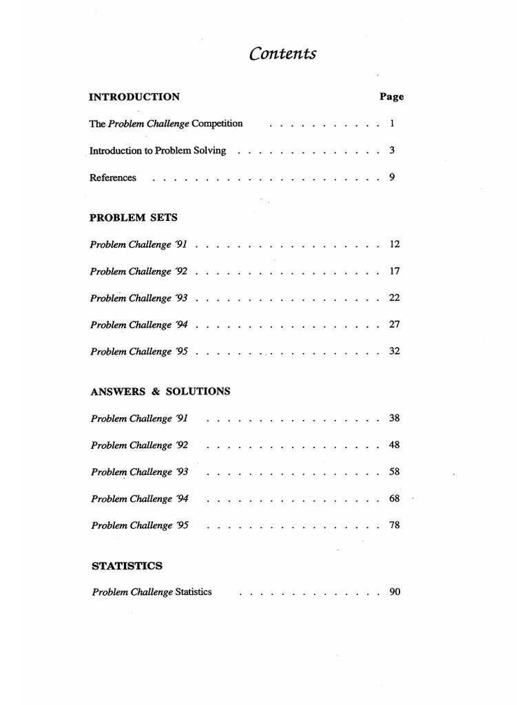 Otago Math Problem Challenge Competition Book 1 Y1991-1995 - Problem ...