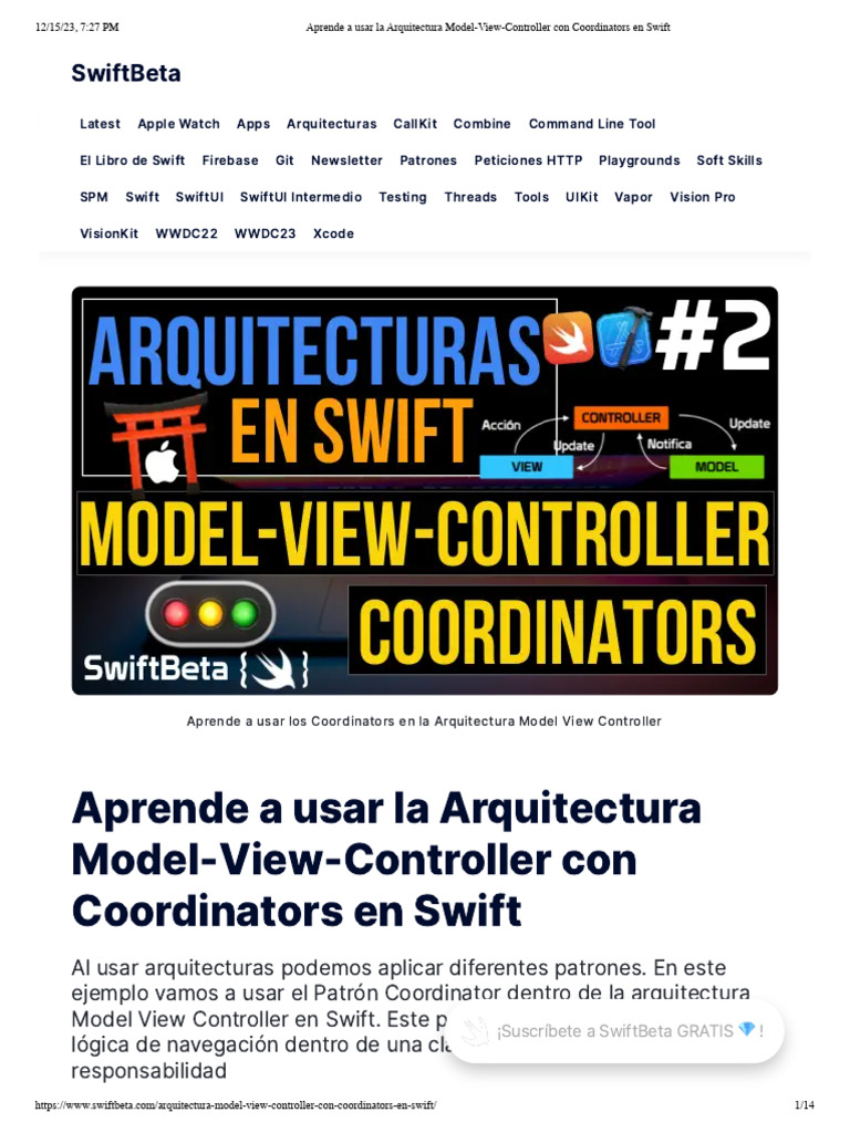 Coordinators en MVC con Swift | PDF | Ingeniería Informática | Software