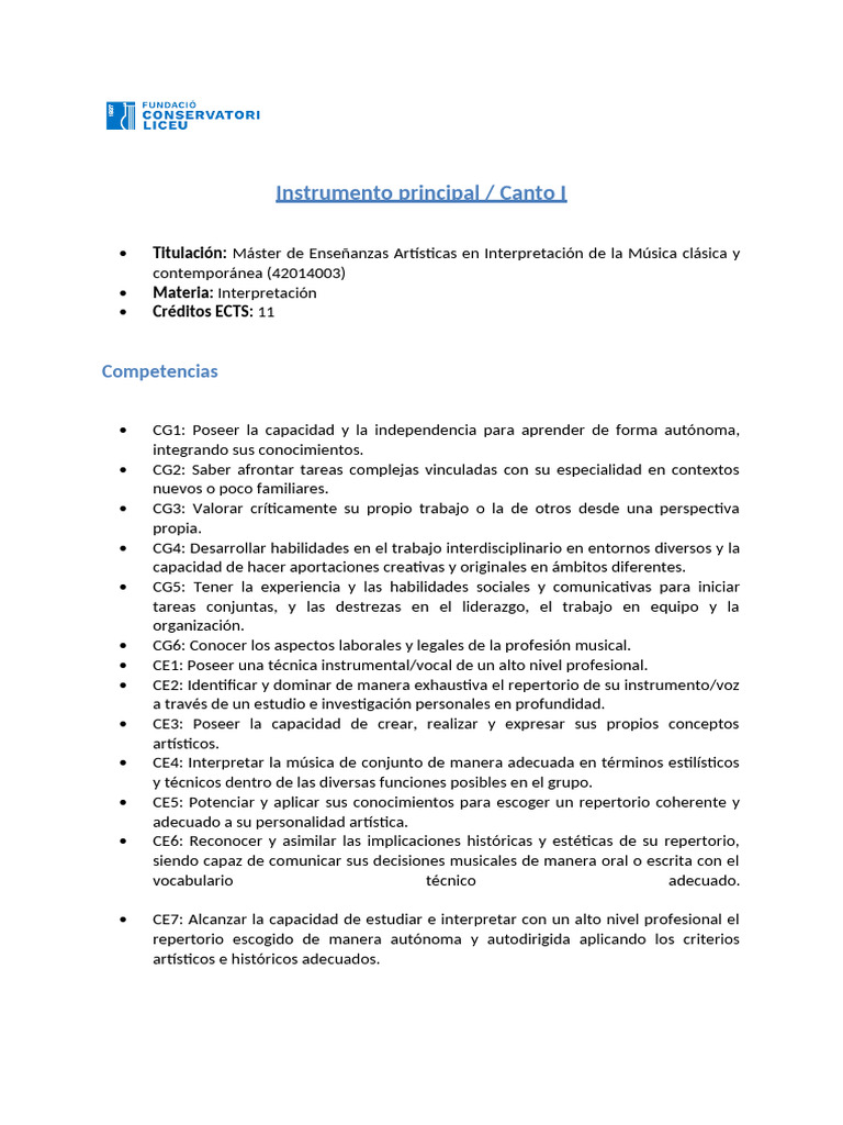 CLAS - Instrument Principal 1 Es | PDF | Evaluación | Experiencia