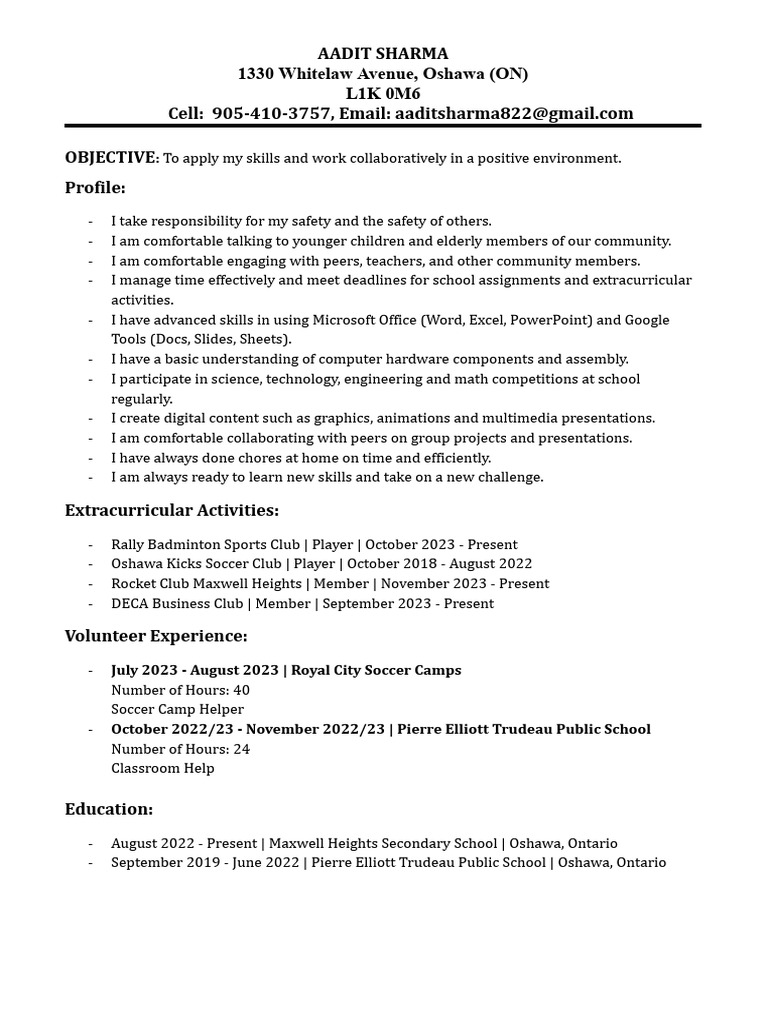 Aadit Sharma - Resume | PDF Aadit Sharma - Resume | PDF