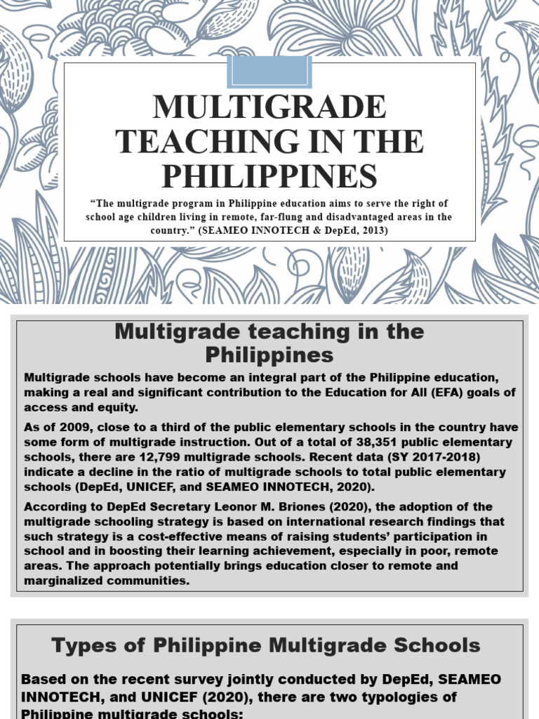 Multigrade Teaching in The Philippines | PDF