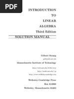 Linear Algebra by Gilbert Strang | PDF