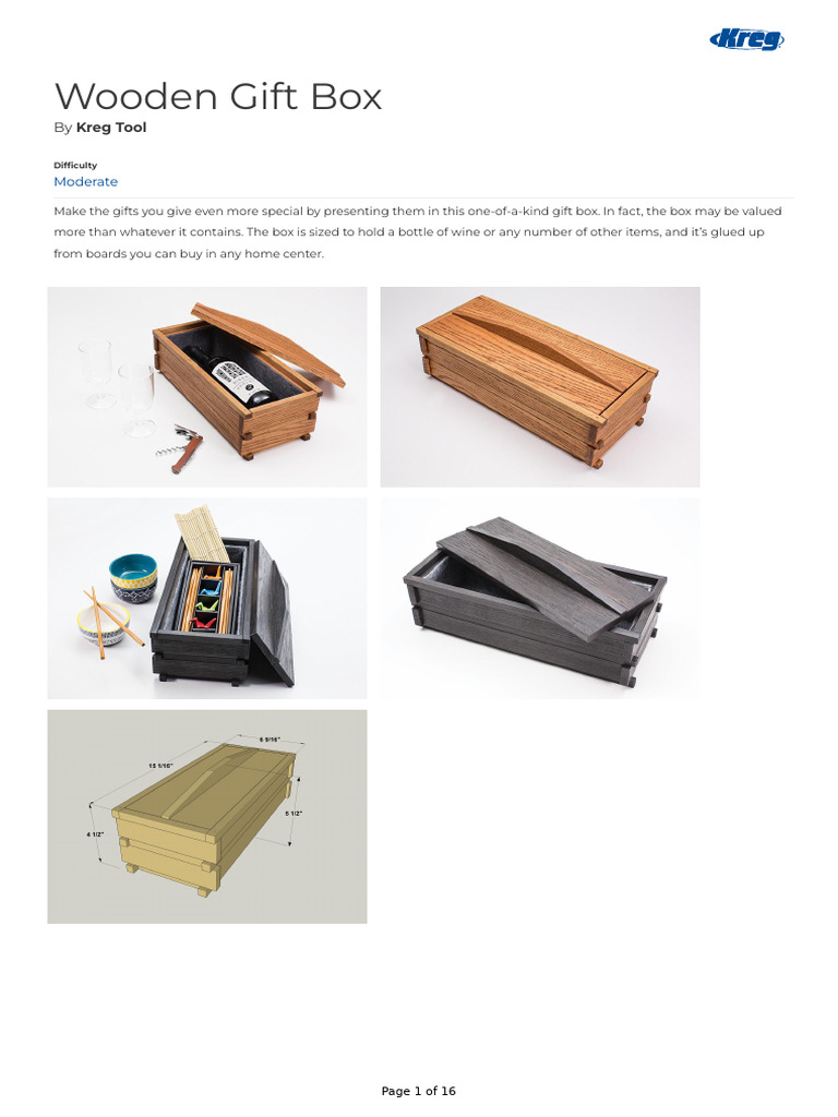 Wooden Gift Box | PDF | Adhesive