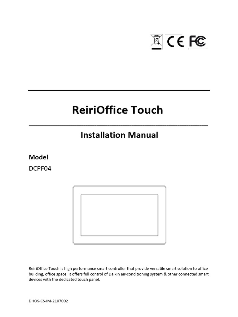 DCPF04 - ReiriOffice Touch Installation Manual | PDF | Qr Code | Usb