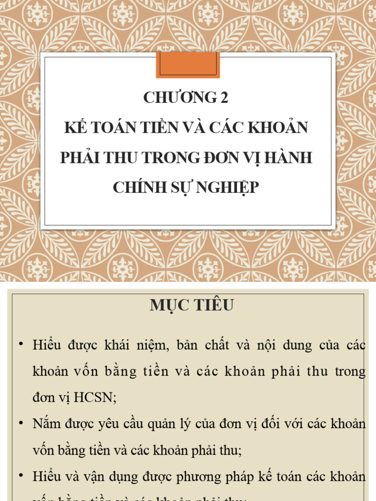 Chương 2 - Kế toán tiền và các khoản PTl | PDF
