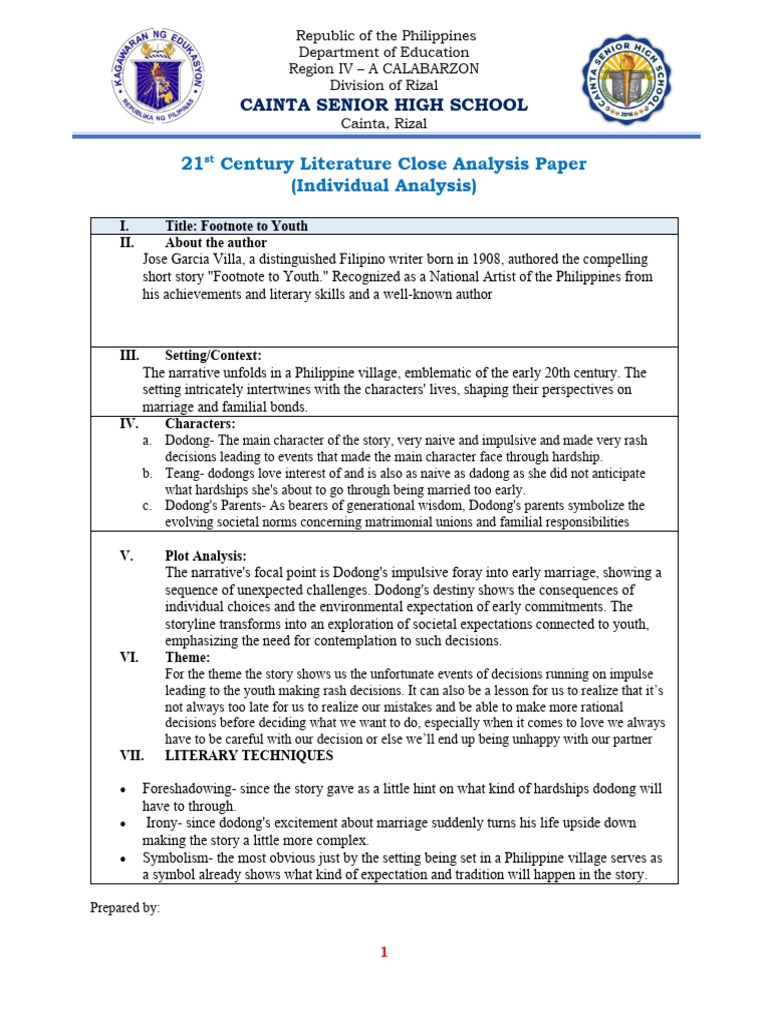 01-Close-analysis-paper-Sample_Individual-Analysis-1 | PDF