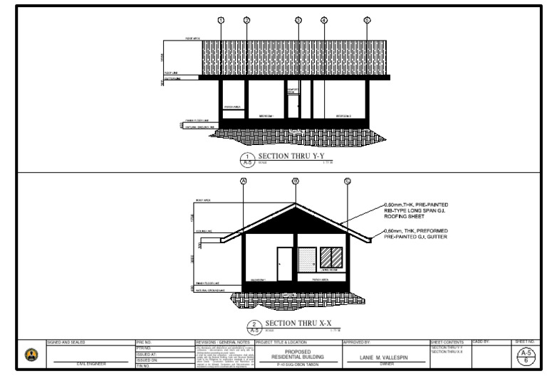 Section Thru Y-Y: Proposed Residential Building | Download Free PDF ...