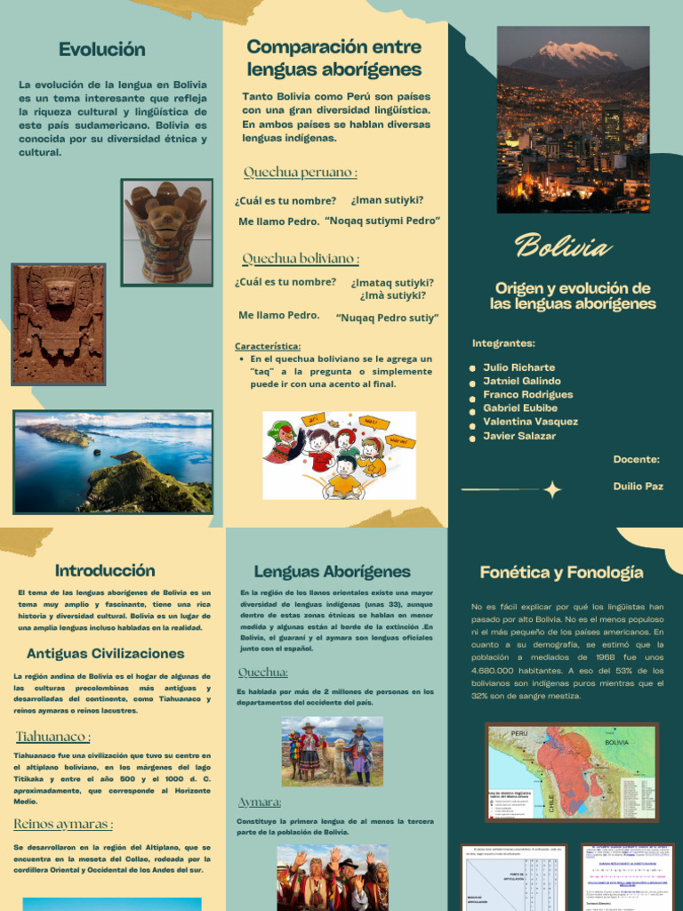 Tríptico - Bolivia | Descargar gratis PDF | Bolivia | Pueblos Indígenas ...