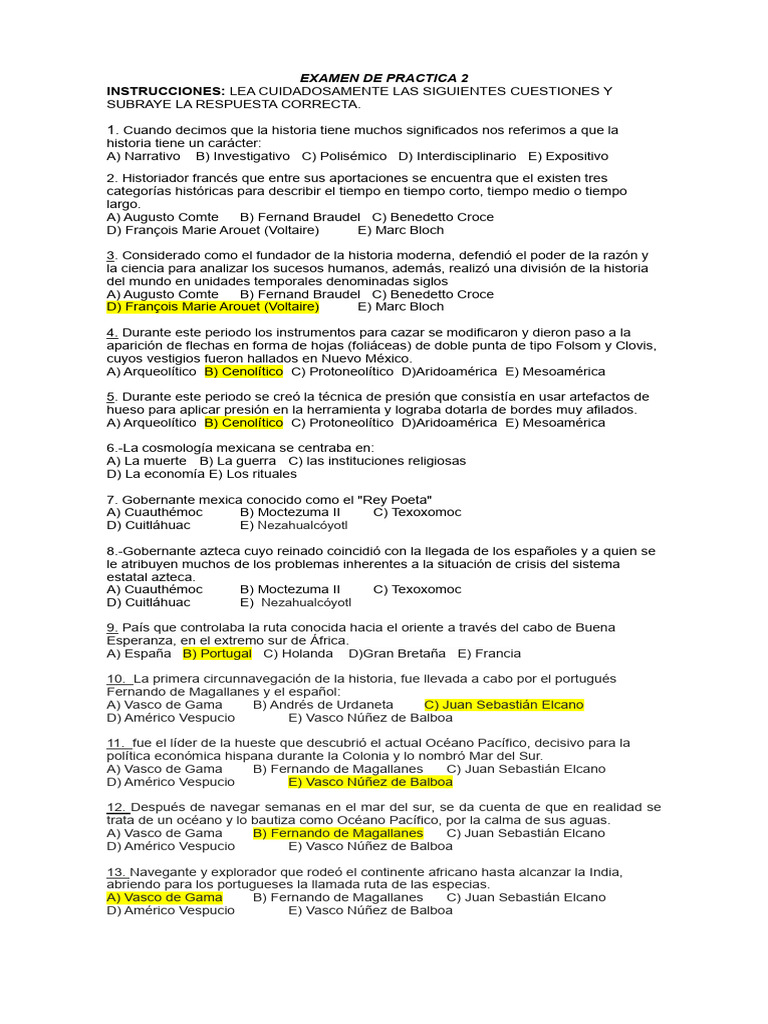 Examen de Practica 2 | PDF | México | Nueva españa