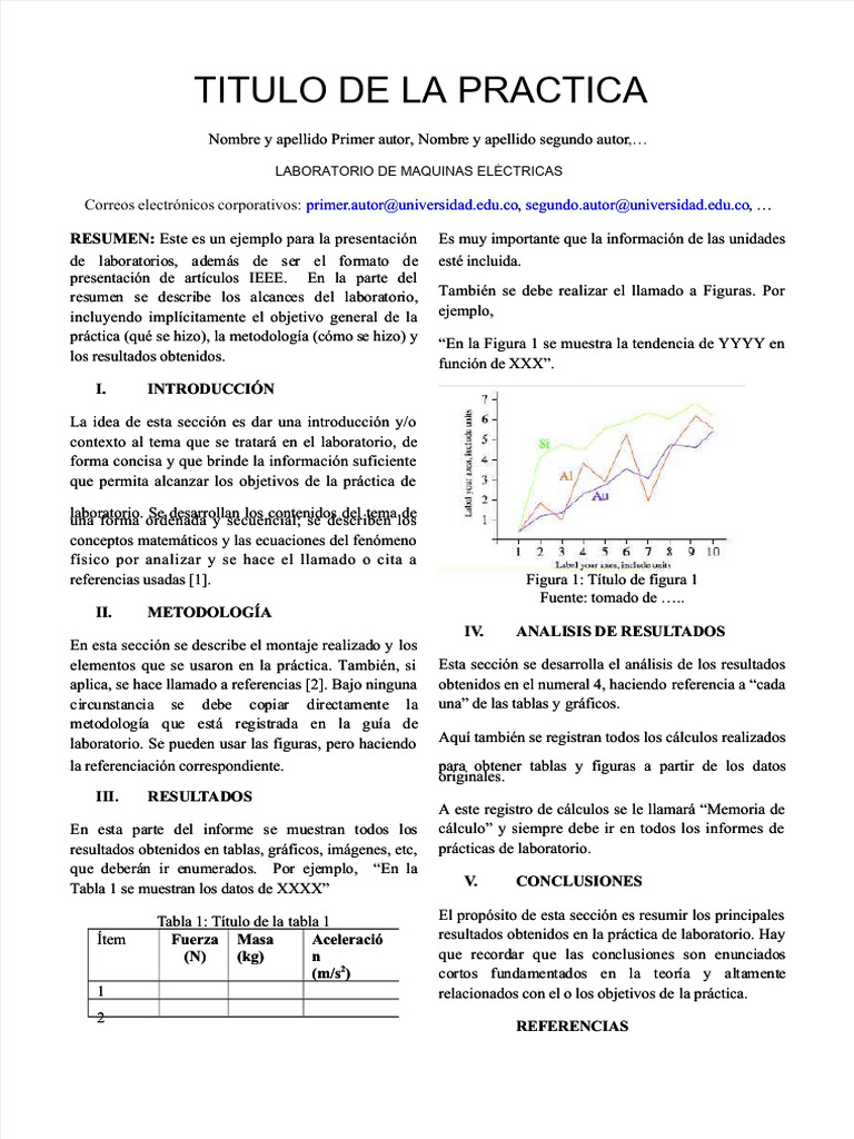PDF Formato Ieee para Presentacion de Informes de Laboratorios - Compress | PDF | Informática ...