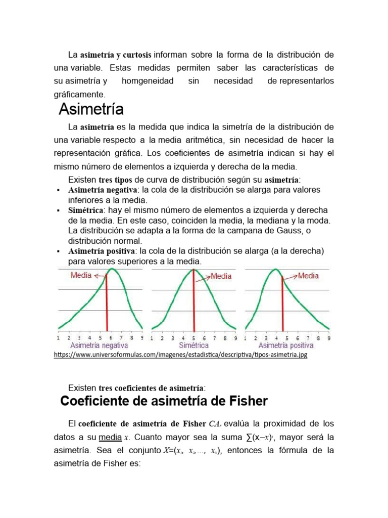 Asimetría y Curtosis | PDF | Oblicuidad | Análisis estadístico