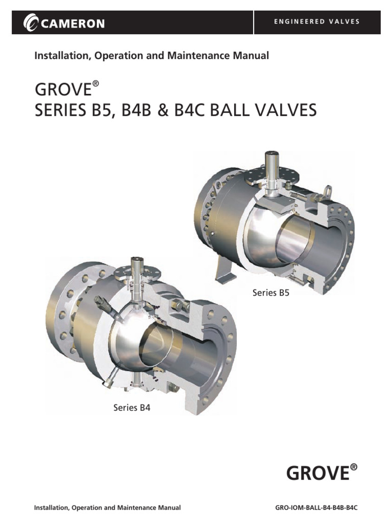 Grove B4B B4C B5 IOM Manual | PDF | Valve | Mechanical Engineering