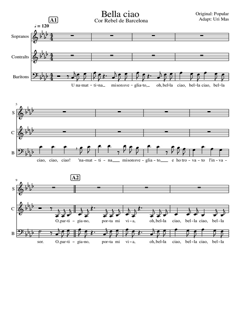 Bella Ciao - SAB Choir | PDF