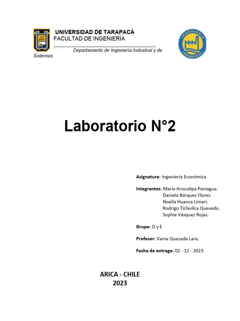 Ingeniería Económica lab 2 (1) | PDF | Interés | Dinero