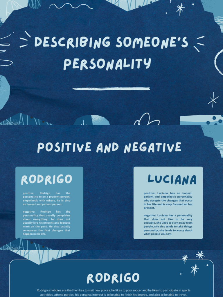 Personality Traits of Luciana and Rodrigo | PDF | Self-Improvement