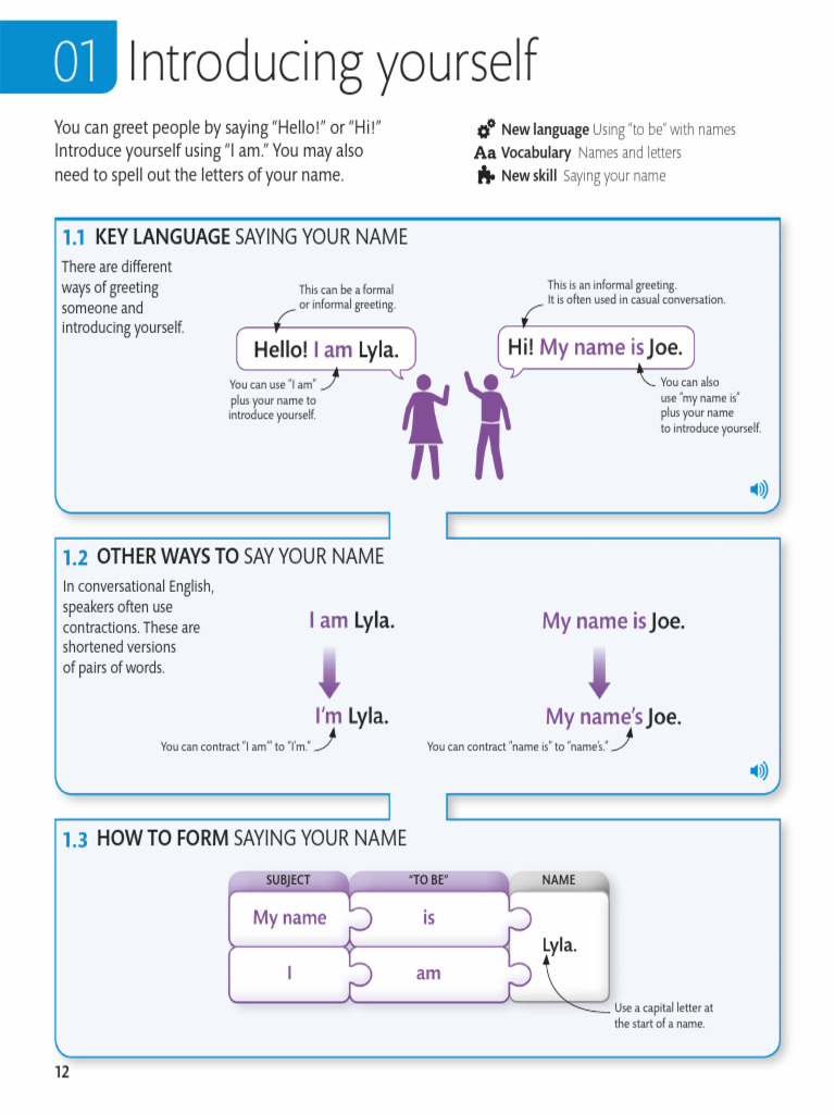 Introducing Yourself | PDF | English Language | Human Communication