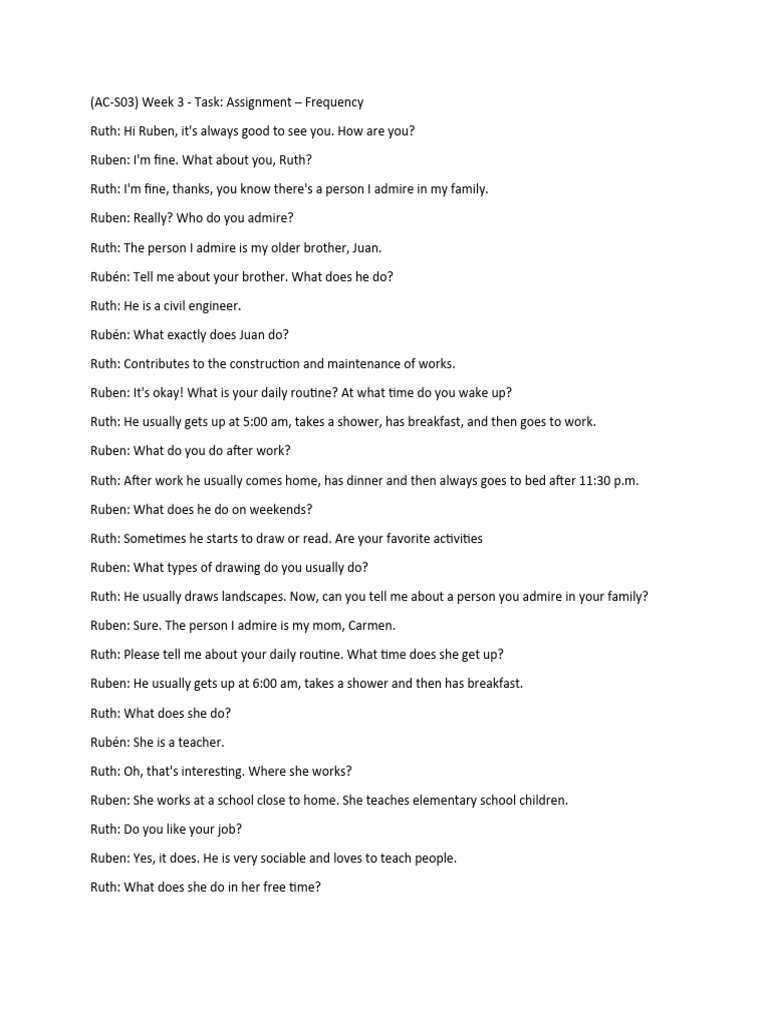 Week 3 Conversation Model | PDF